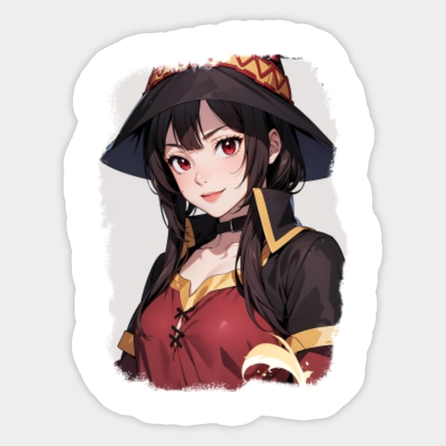 Konosuba Megumin Korean Style Konosuba Megumin Sticker Teepublic